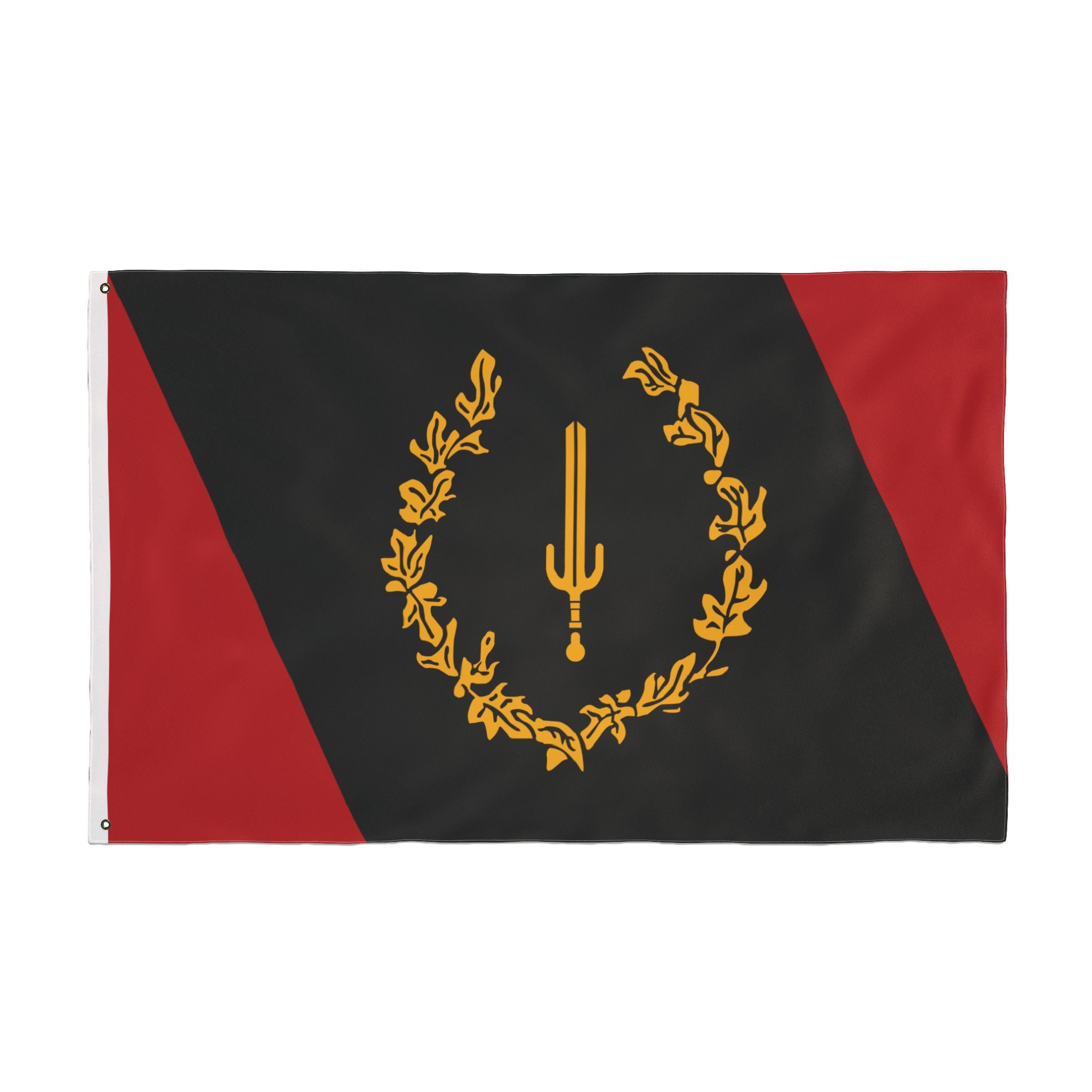 Black American Flag — Black & Red Laurel Crest Design – RISEOFAQUEEN